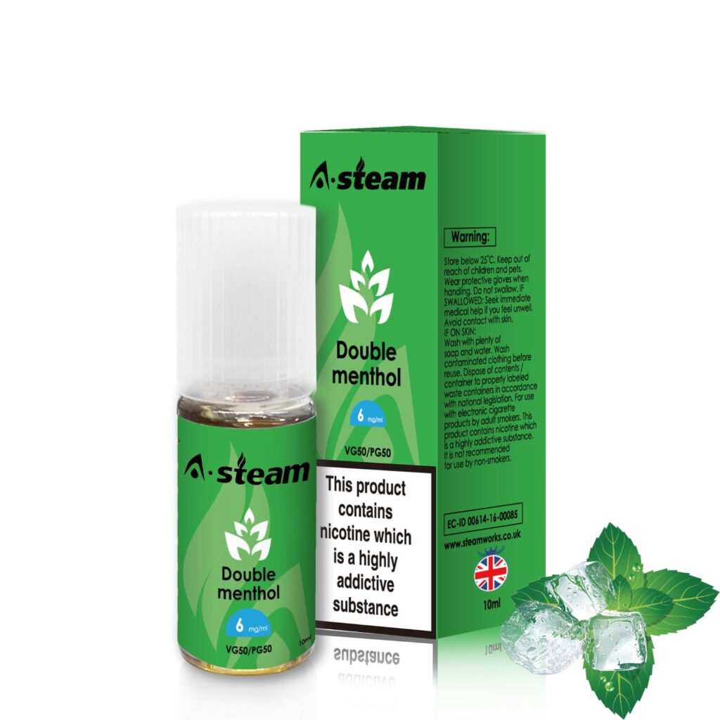Double Menthol 10ml E-Liquid By A Steam BOX of 10 - DIY E Liquids