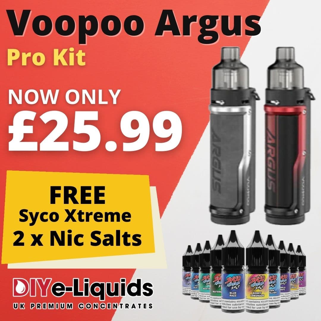 VOOPOO Argus Pro Kit + 2 Free Nic Salts | DIY e-Liquids
