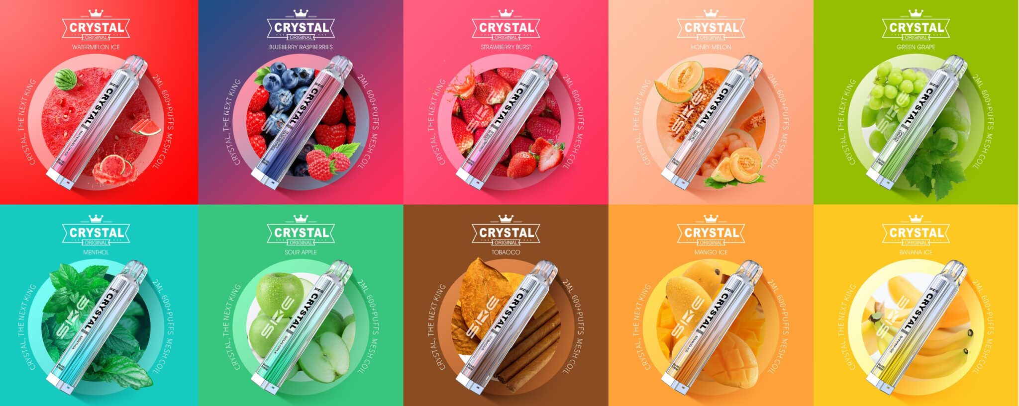 SKE Crystal Bar 600 Disposable Vape | Any 3 For £10 Deal